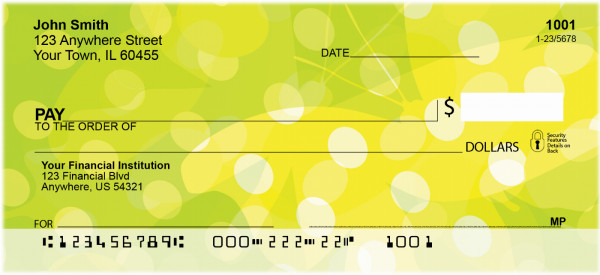 Dotted Yellow Butterflies Personal Checks