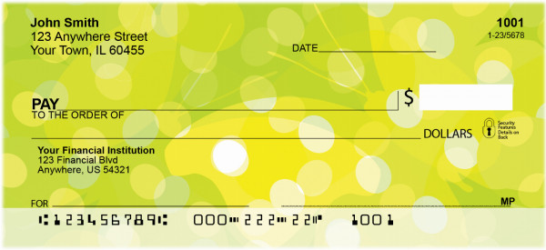 Dotted Yellow Butterflies Personal Checks