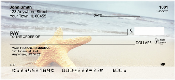 Beachy Blue Personal Checks